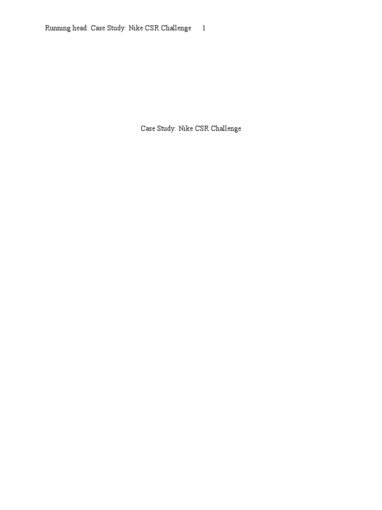 Nike's CSR Challenges and Solutions | PDF | Corporate Social ...