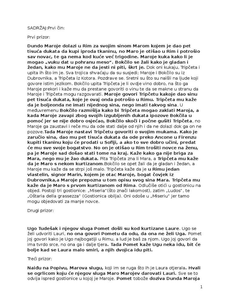Dundo Maroje | PDF