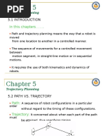 Robot Trajectory Planning | PDF | Trajectory | Acceleration