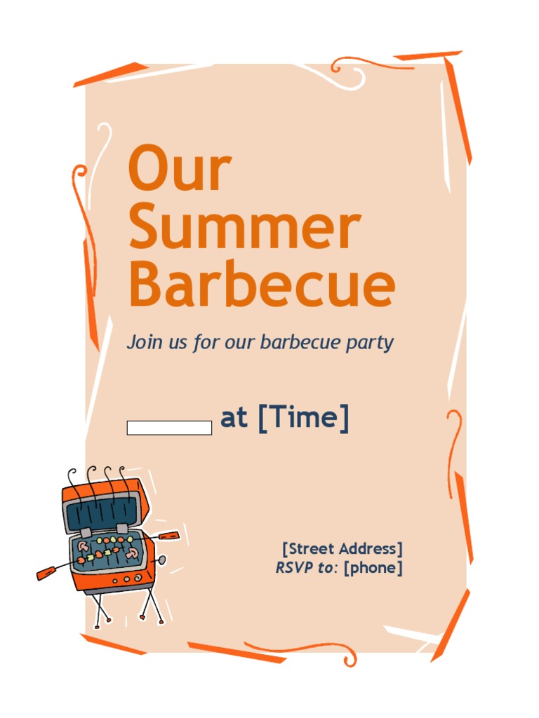 BBQ Invitation Flyer | PDF