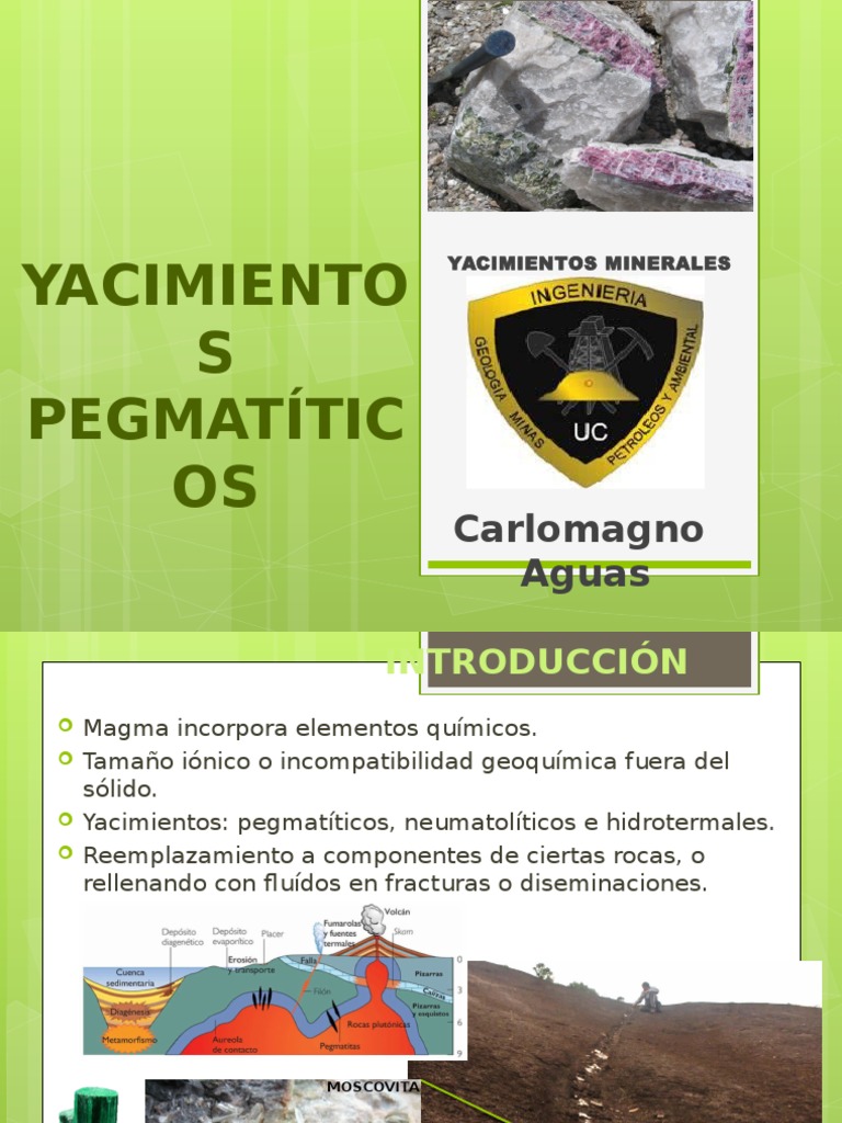 3-Yacimientos Pegmatíticos-CARLMAGNO AGUAS COBEÑA | PDF | Minerales | Magma