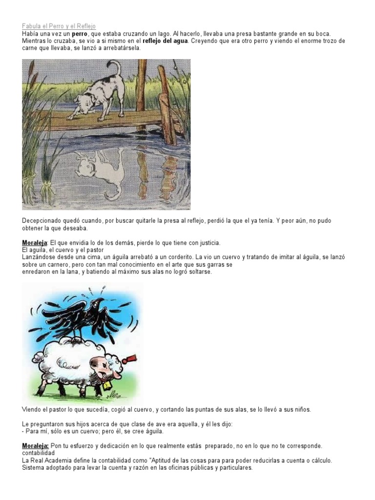 Fabula El Perro y El Reflejo | Fuerza | Las leyes del movimiento de Newton