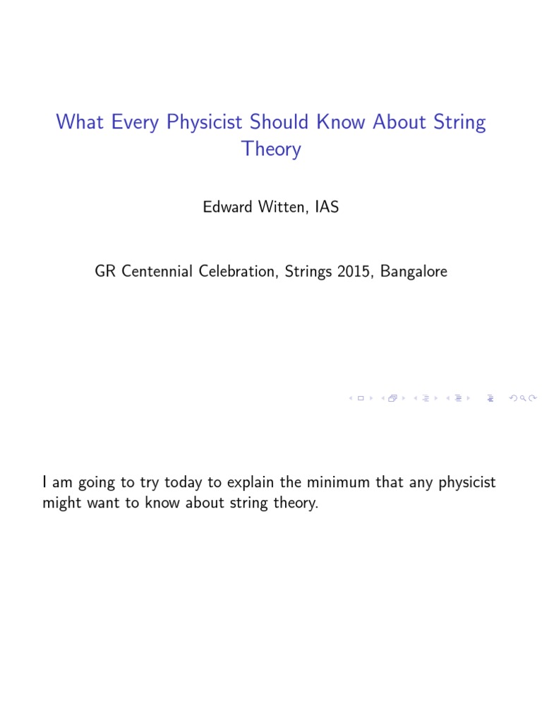 String Theory Simplified for Physicists | PDF | General Relativity ...