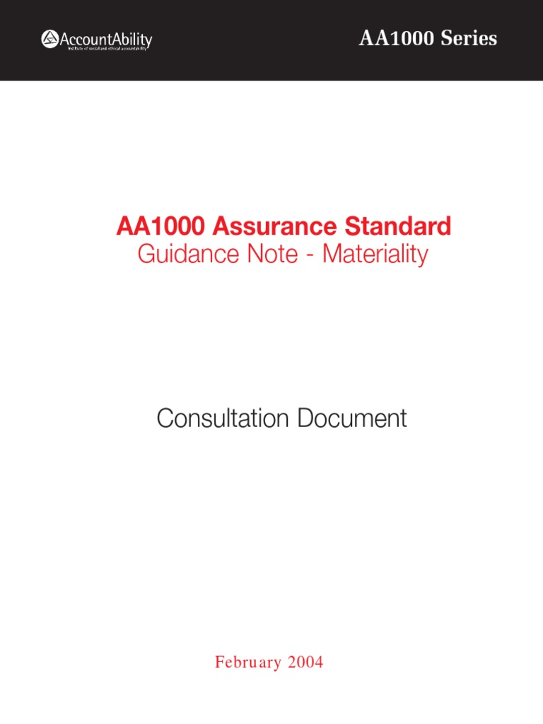 AA1000 Assurance Standard, Guidance Note | PDF | Governance ...