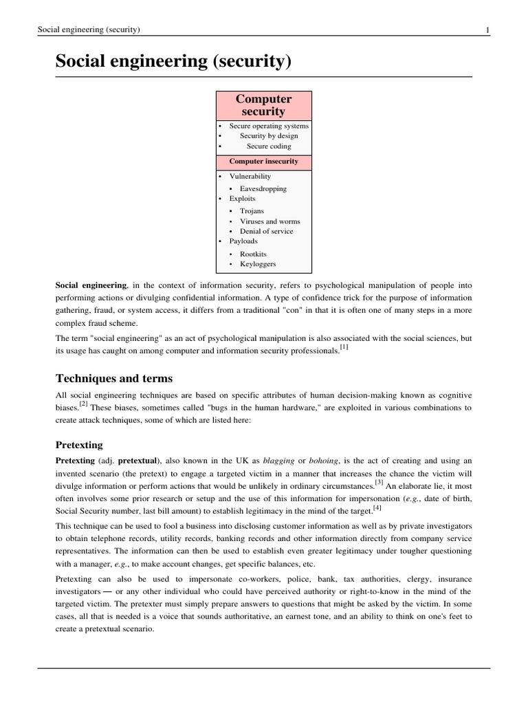 Understanding Social Engineering Tactics | PDF | Social Engineering ...