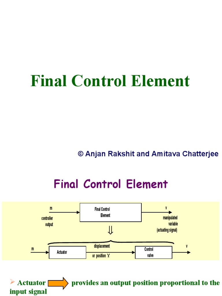 4.final Control Element | PDF | Actuator | Valve