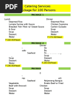 UPDATED Verleo Catering Services Buffet Menu Packages | PDF