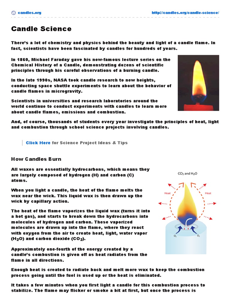 Candle Science - National Candle Association | PDF | Candle | Combustion