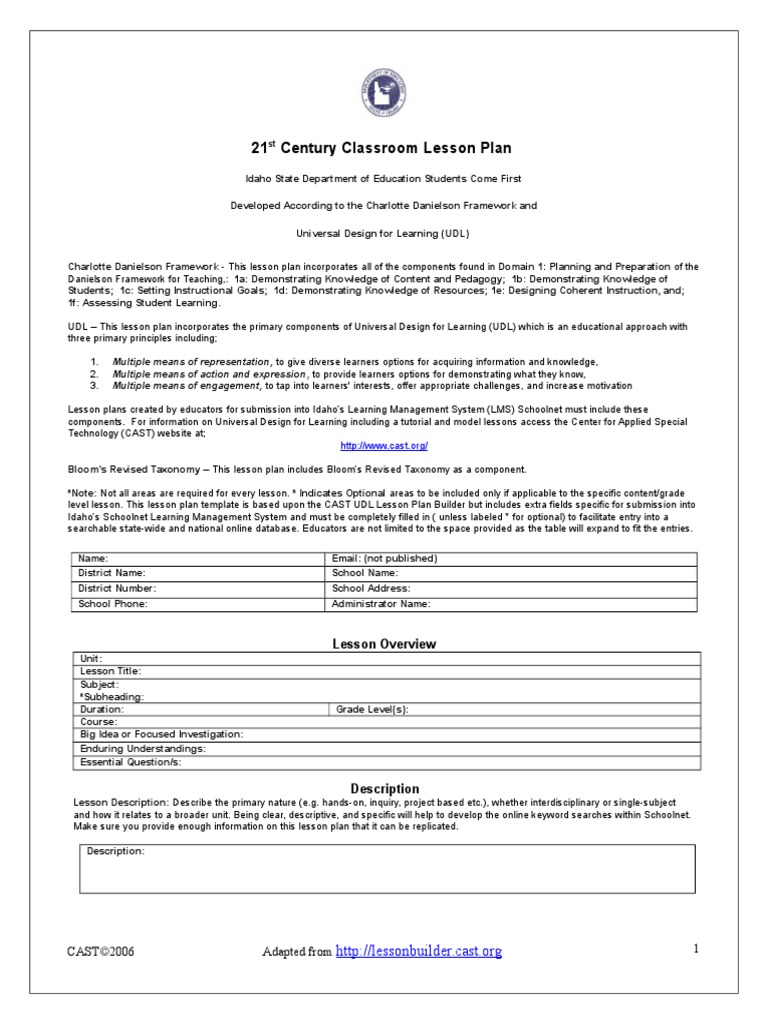 Constructivist Lesson Plan Template | PDF | Lesson Plan | Educational ...