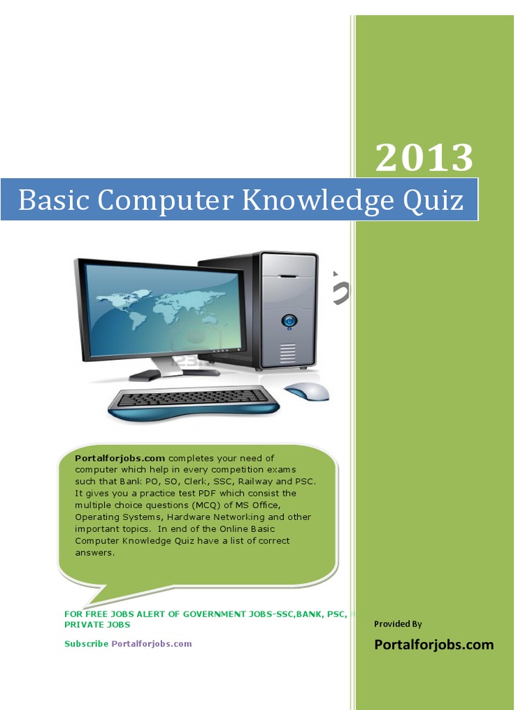 Basic Computer Knowledge PDF | PDF