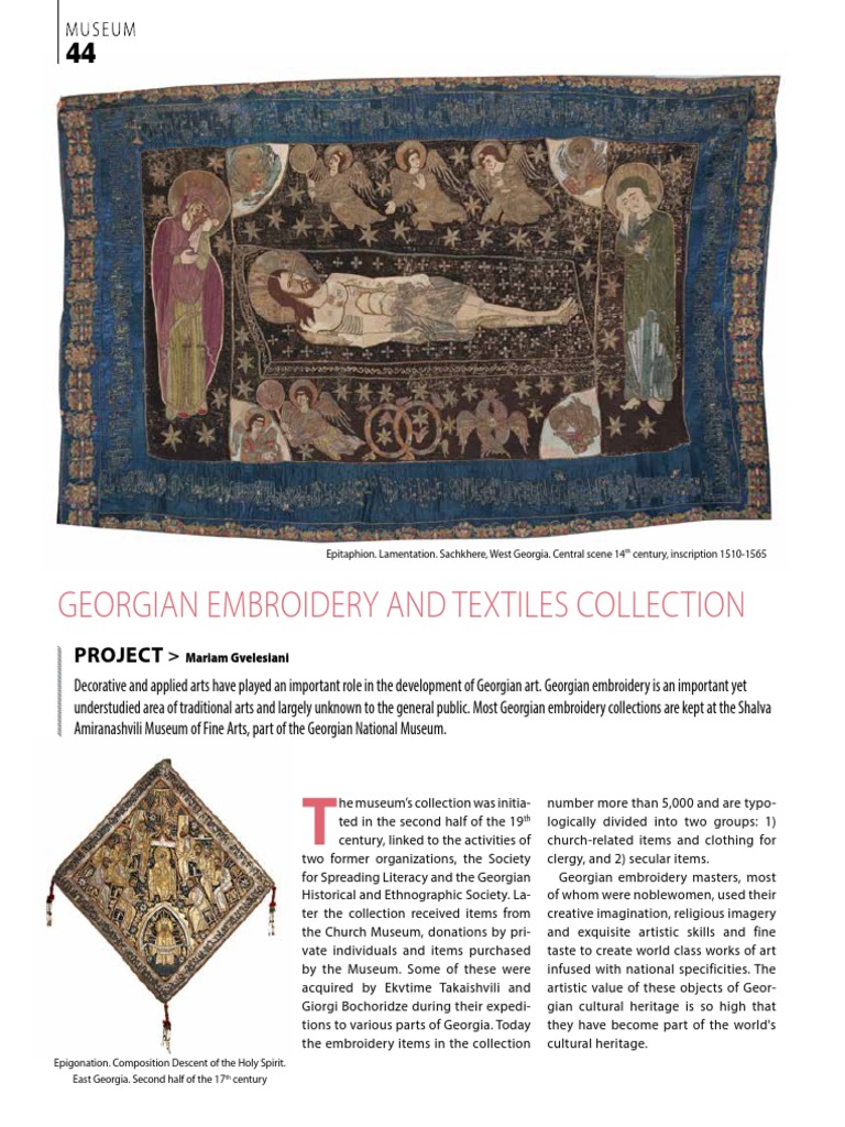 Georgian Embroidery and Textiles Collection | PDF | Embroidery | Museum