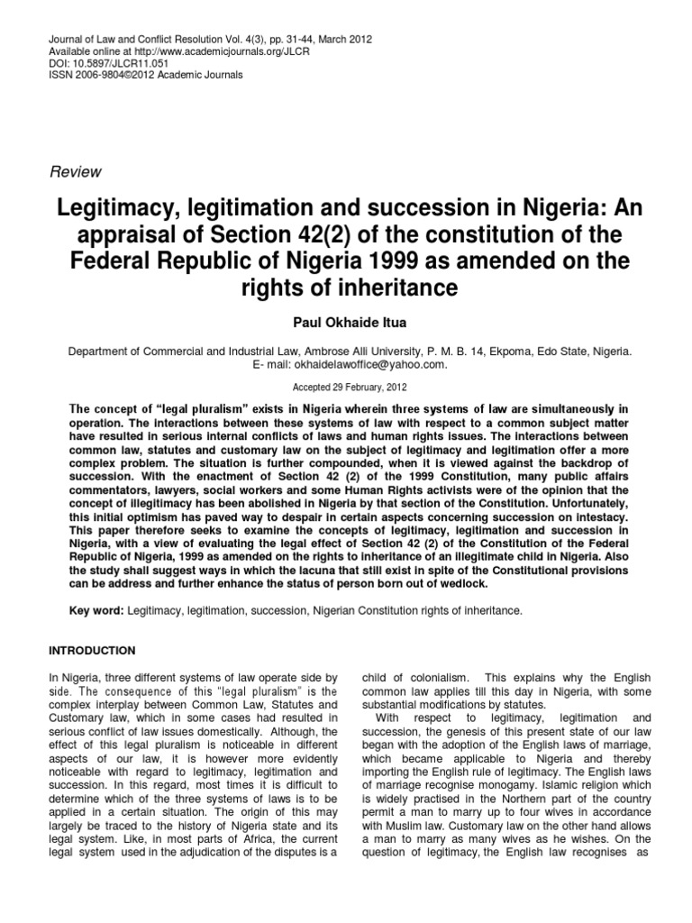AD1C9C47702 (legitimation) | Legitimacy (Family Law) | Intestacy
