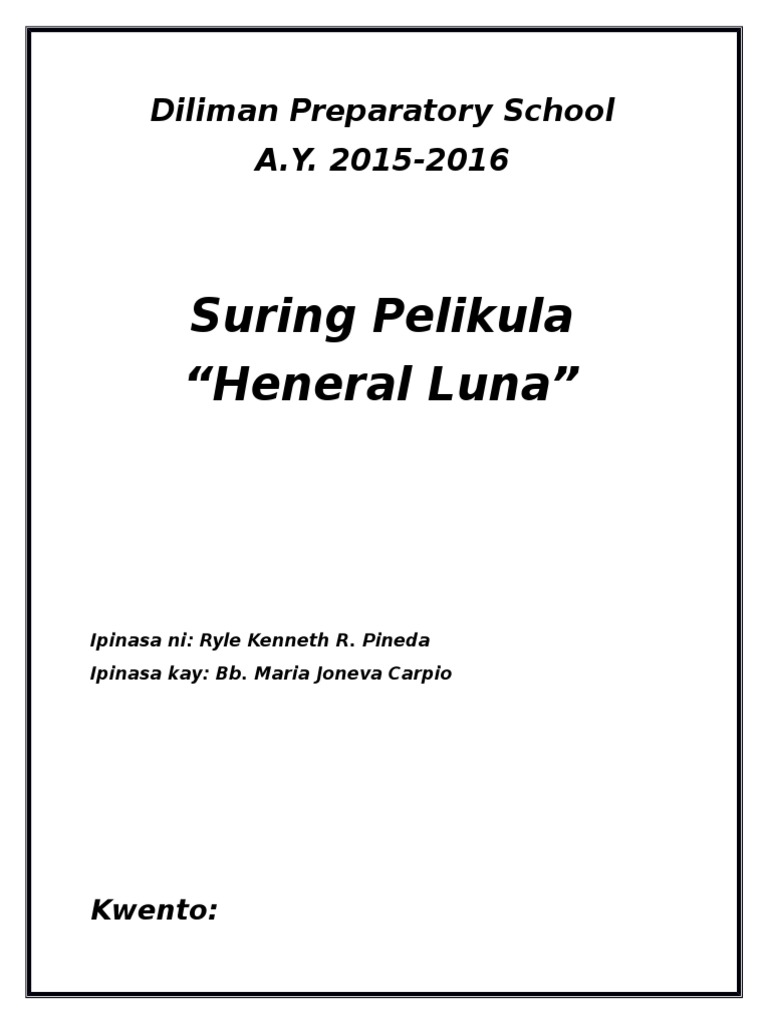 Filipino Project | PDF