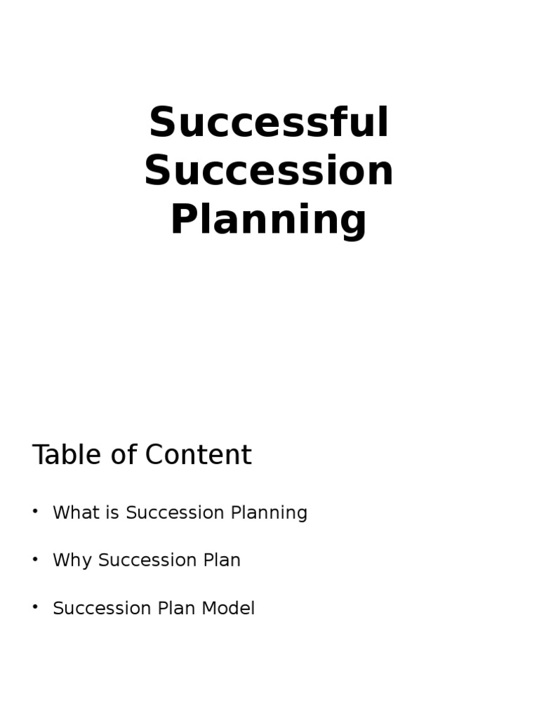 Successful Succession Plan | PDF | Succession Planning | Competence ...
