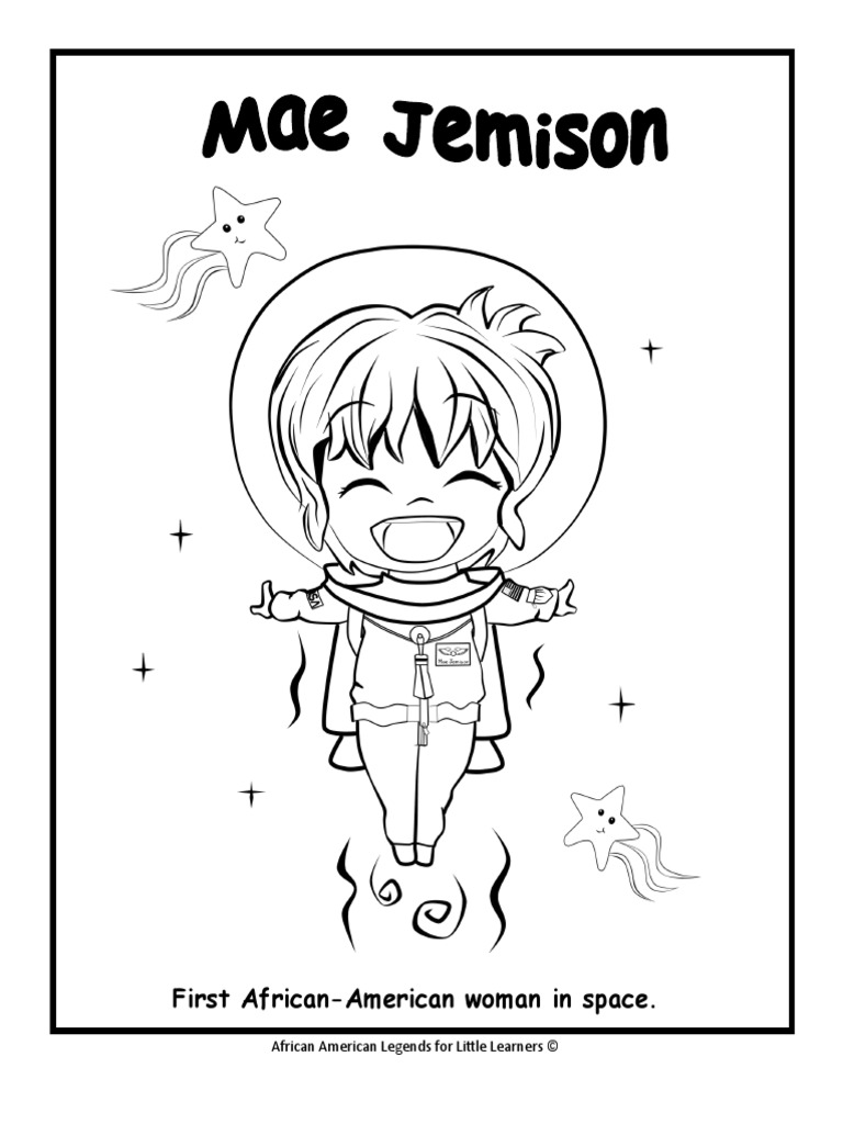 Mae Jemison Coloring Page | PDF | Young Adult