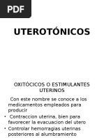 Uterotónicos & tocolíticos | Parto | El embarazo