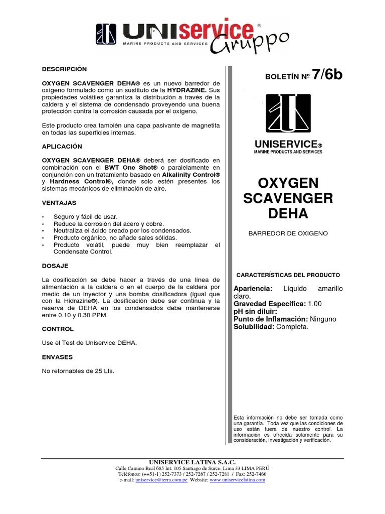 Oxygen Scavenger DEHA | PDF