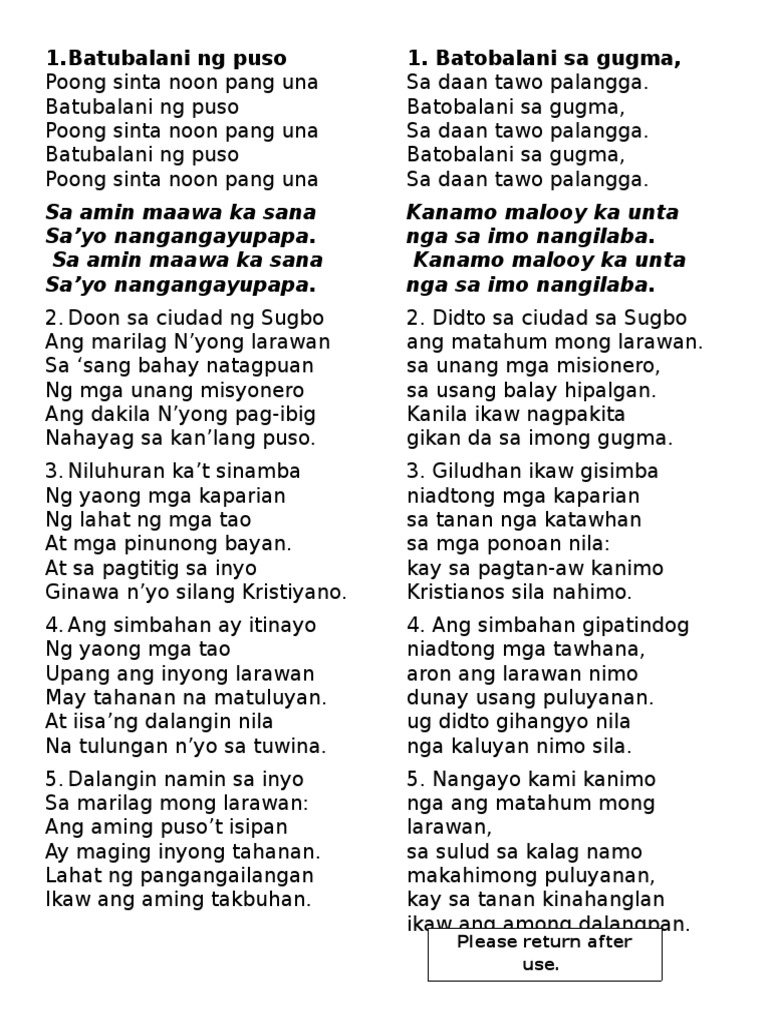 Batubalani NG Puso | PDF