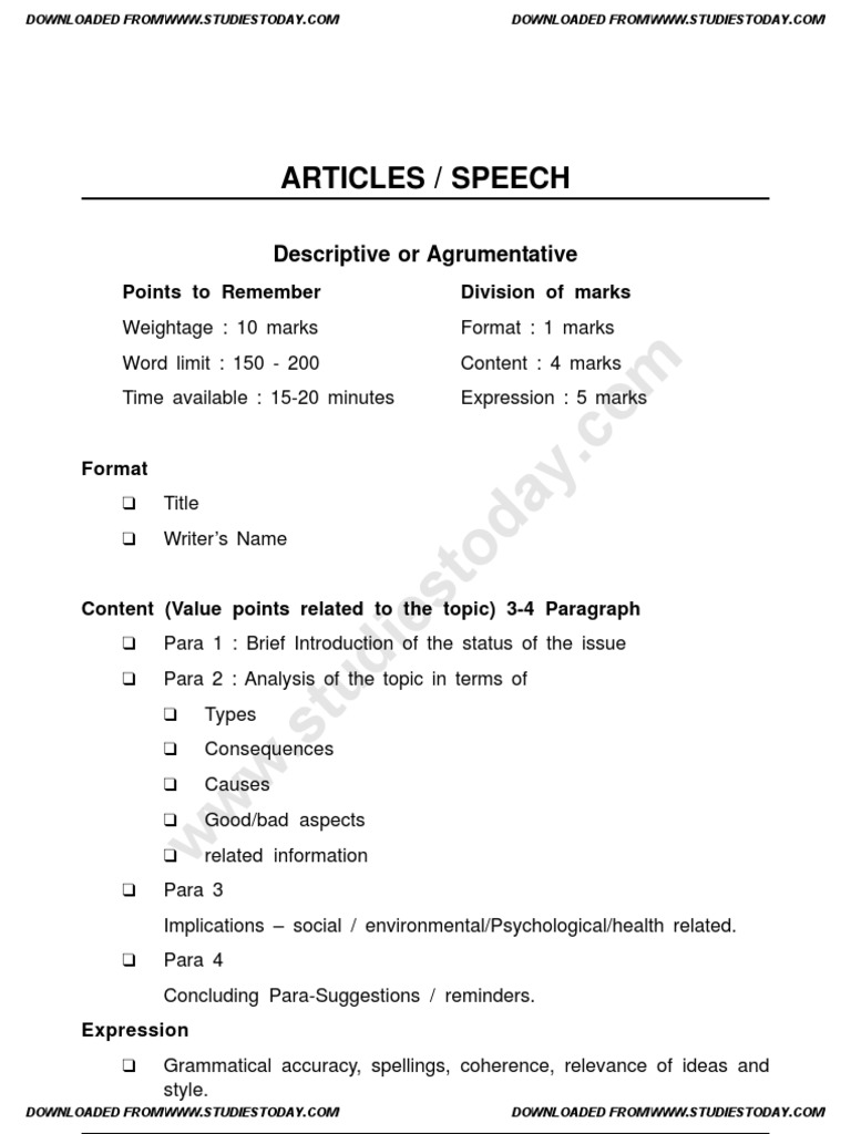 CBSE Class 12 English Articles and Speech | PDF | Mass Media | Adolescence