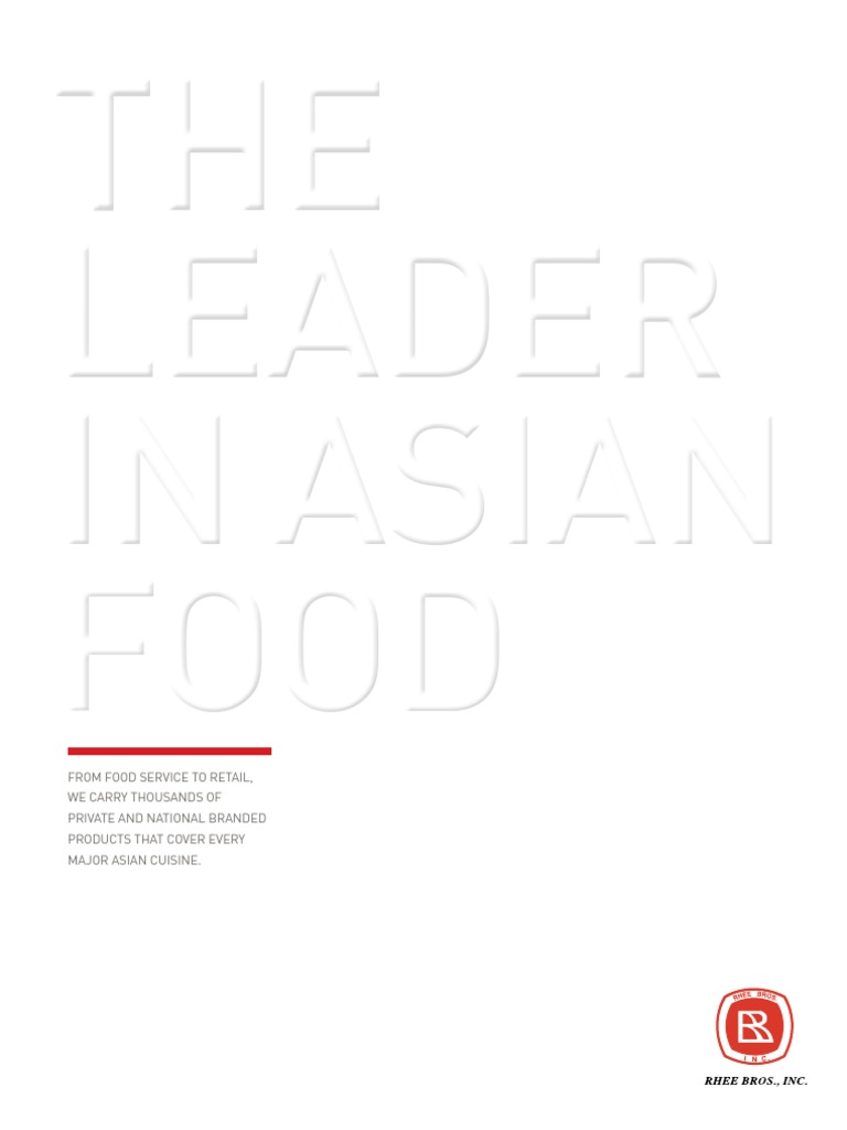 Corporate Brochure - Rhee Bros | PDF | Korean Cuisine | Japanese Cuisine