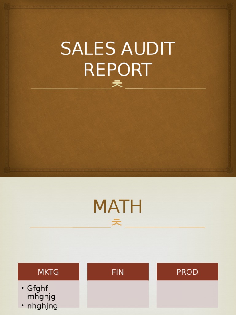 Sales Audit | PDF | Technology & Engineering