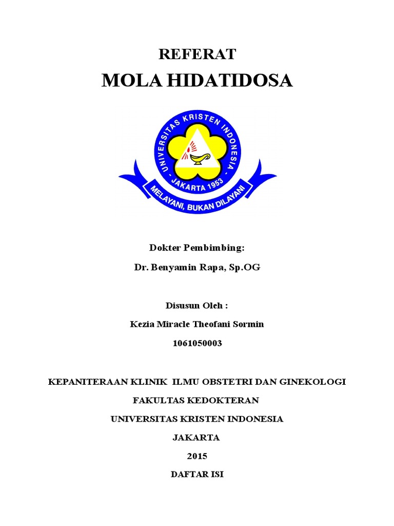 Referat Mola Hidatidosa | PDF