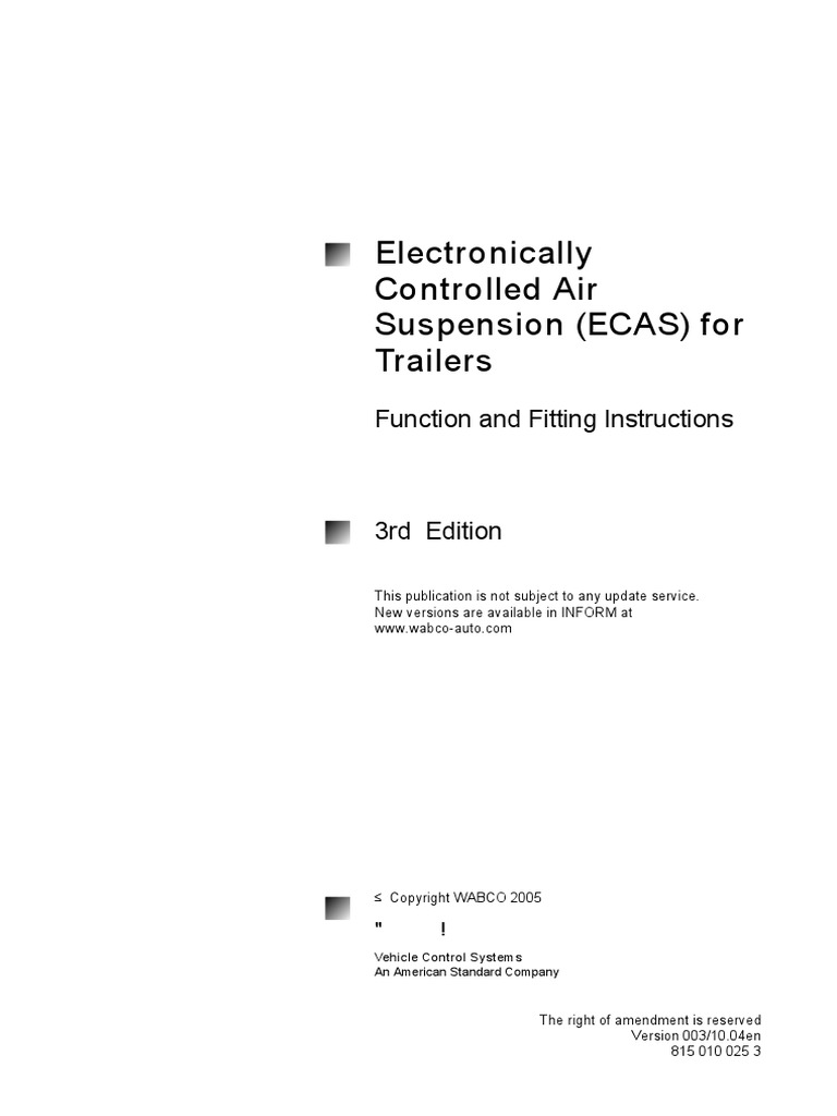 ECAS Trailer | PDF | Suspension (Vehicle) | Axle