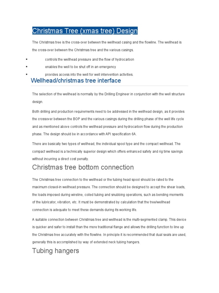 Design Considerations for Oil and Gas Christmas Trees and Wellhead ...