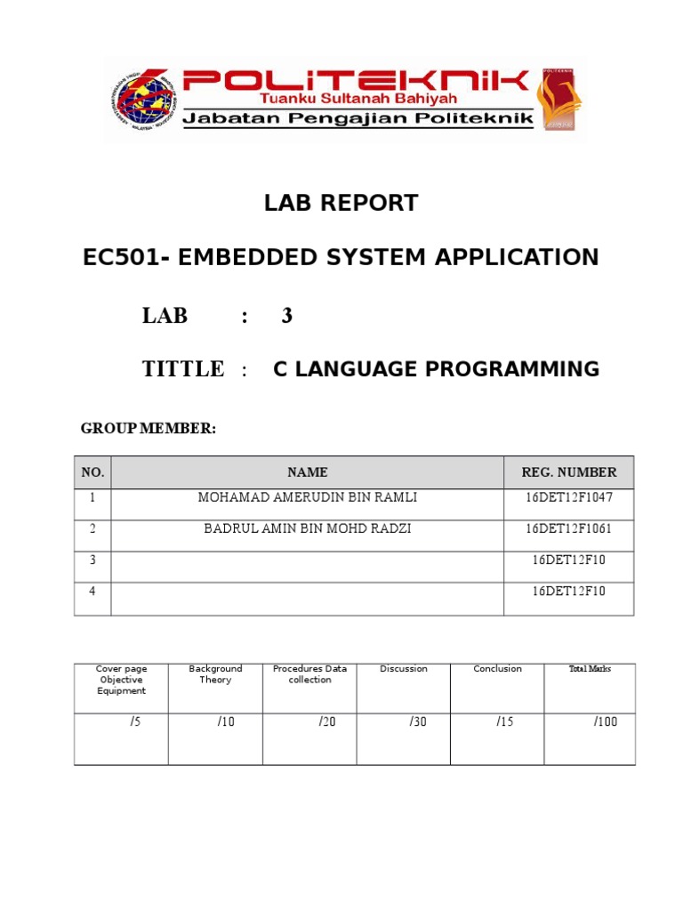 Embedded Lab 3 Report | PDF | C (Programming Language) | Subroutine