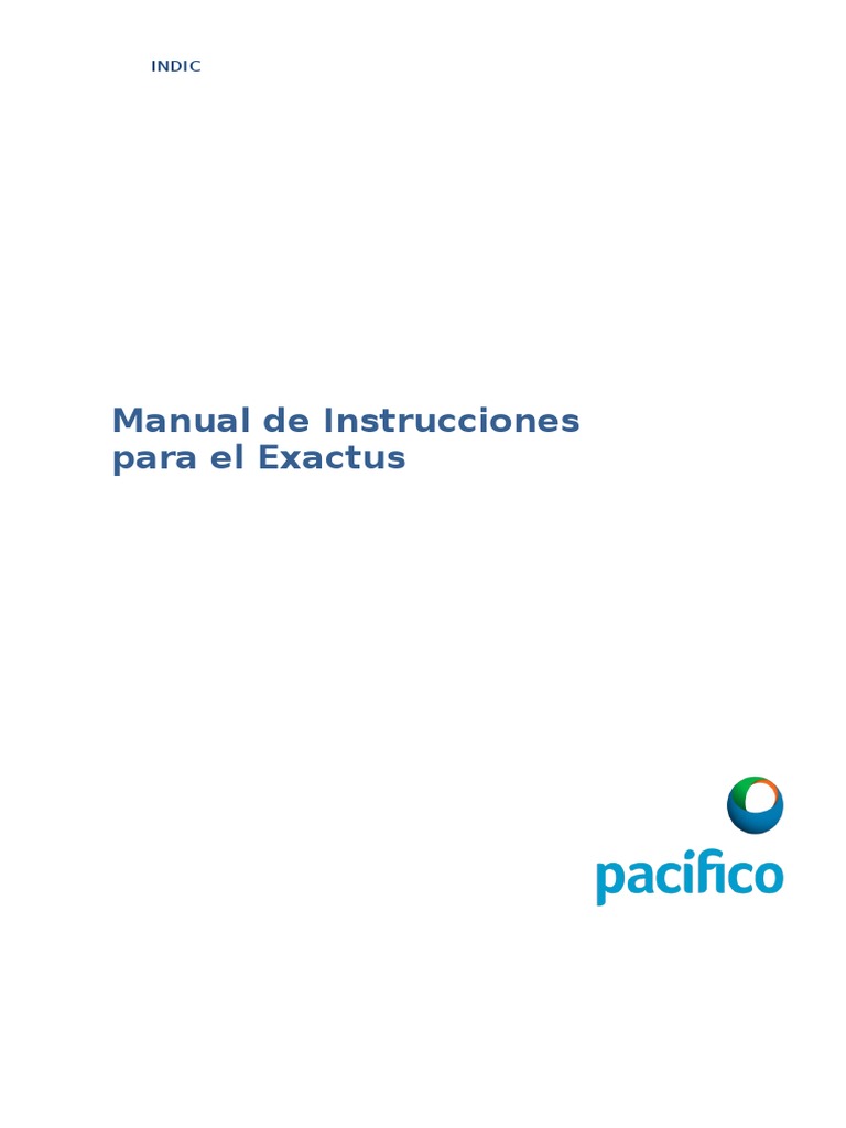 Manual de Instrucciones Exactus 2016 - V2 | PDF | Software | Informática
