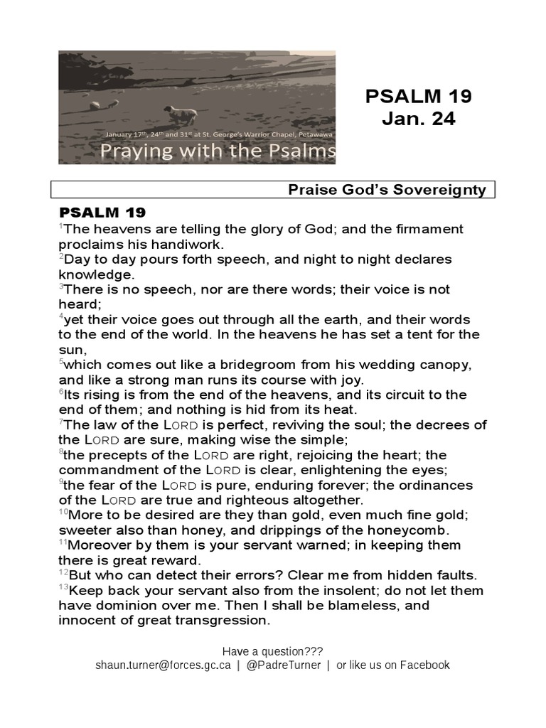 Praise God’s Sovereignty in Psalm 19 | PDF