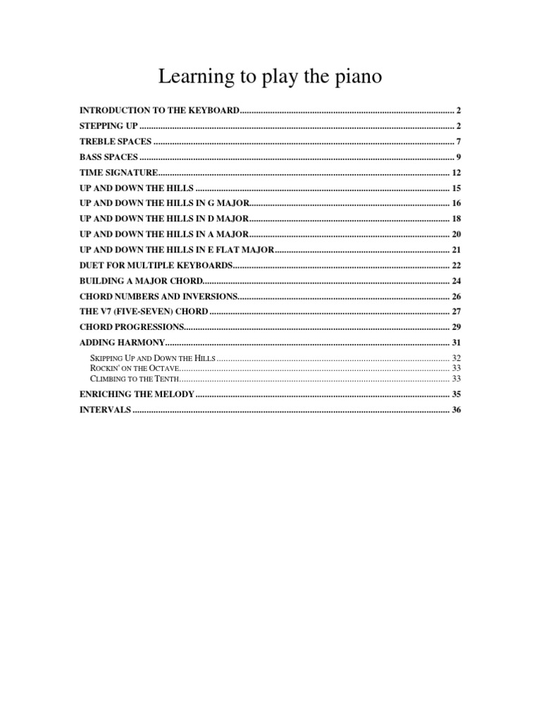 Learning To Play Piano | PDF | Language Arts & Discipline