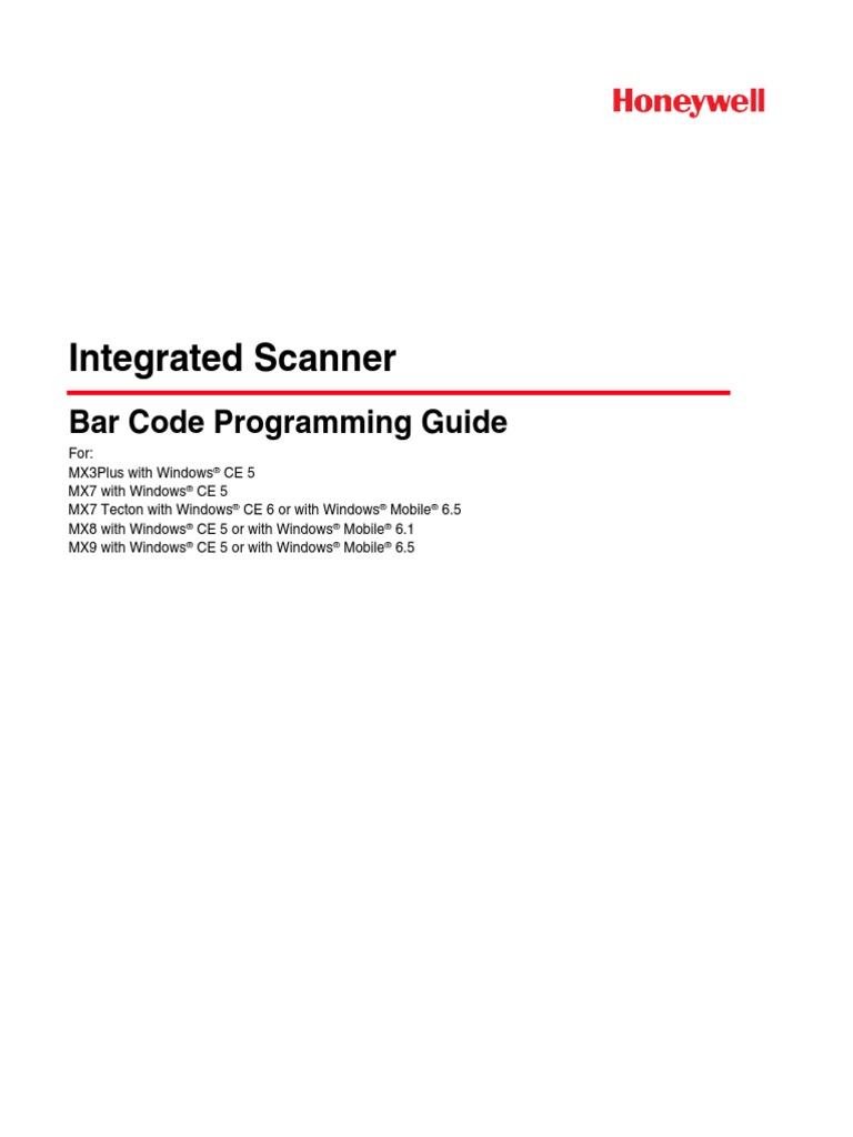 Honeywell Scanner Programing | PDF | Barcode | Universal Product Code