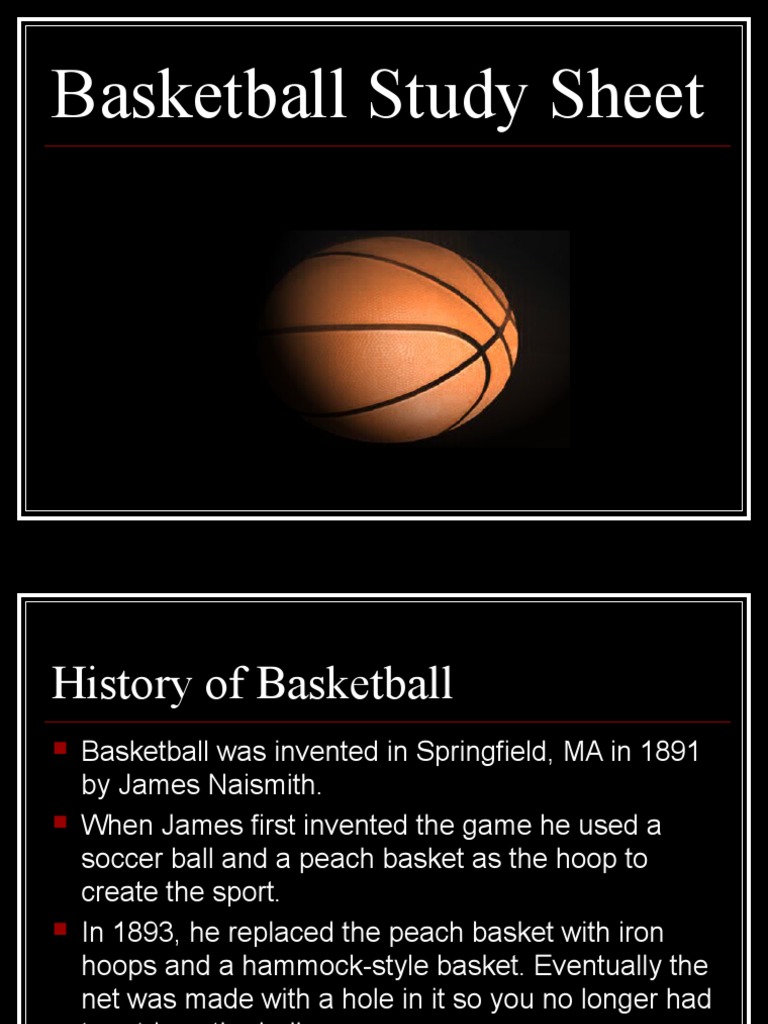 Basketball Study Sheet | PDF | Basketball Positions | Team Sports