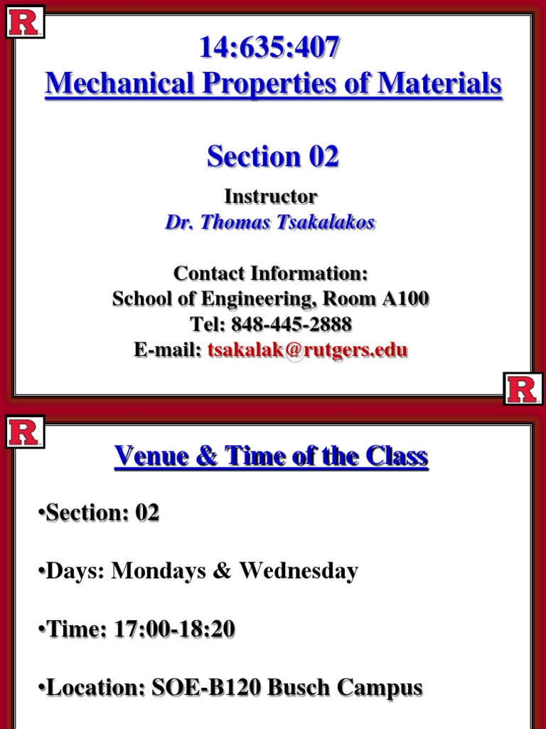 Mechanical Properties Course Info | PDF | Crystal | Crystallite