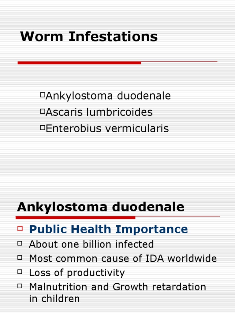 Worm Infestations 1 | Microbiology | Diseases And Disorders