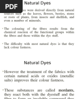 Natural Dyes | PDF | Dye | Dyeing