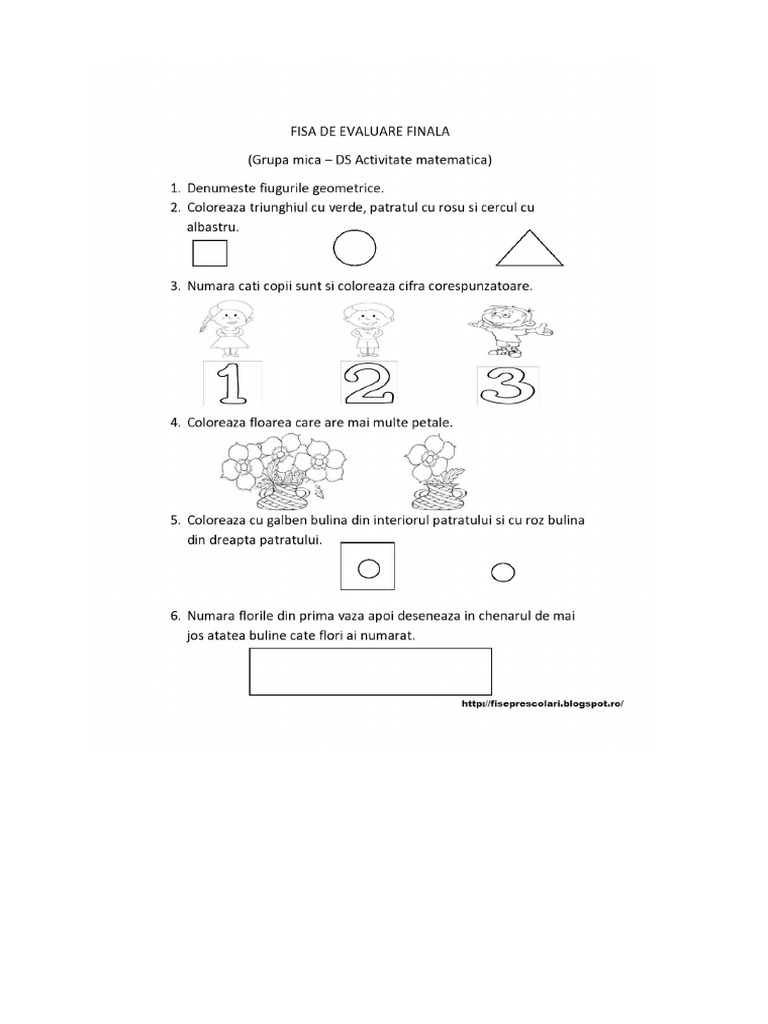 Fisa Evaluare Finala Grupa Mica | PDF