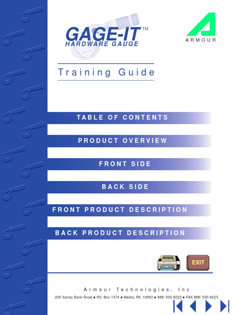 Gage-It Training Guide | PDF | Screw | Pipe (Fluid Conveyance)