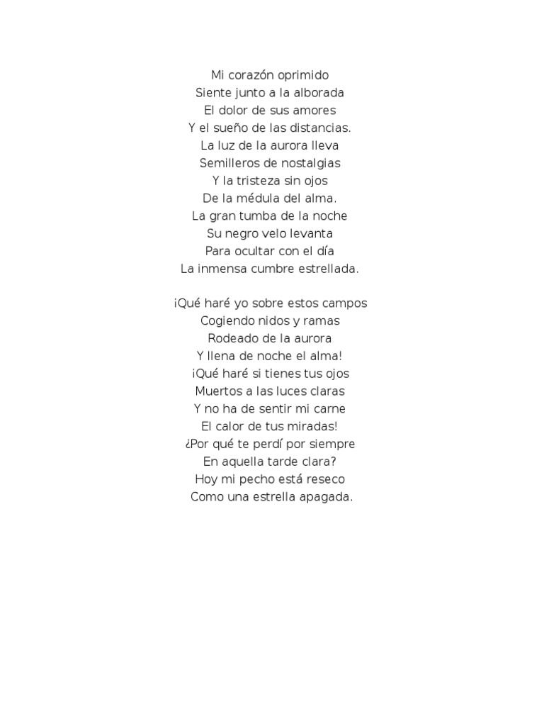 Mi Corazón Oprimido | PDF