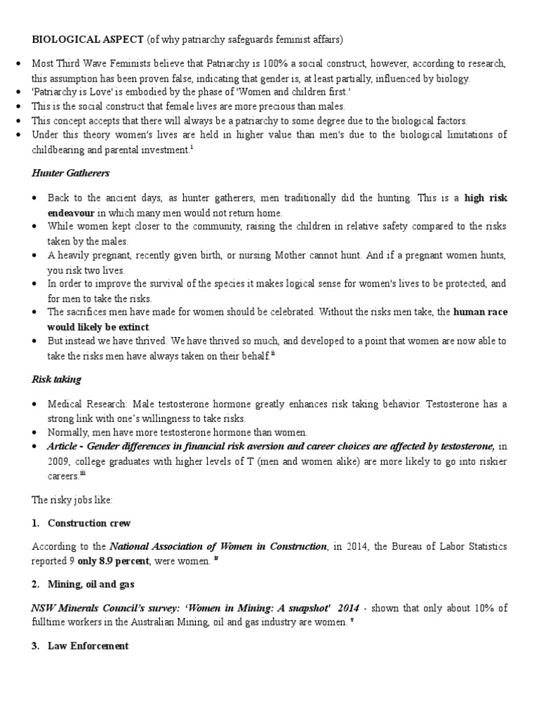 Biological Aspect | PDF | Yin And Yang | Patriarchy