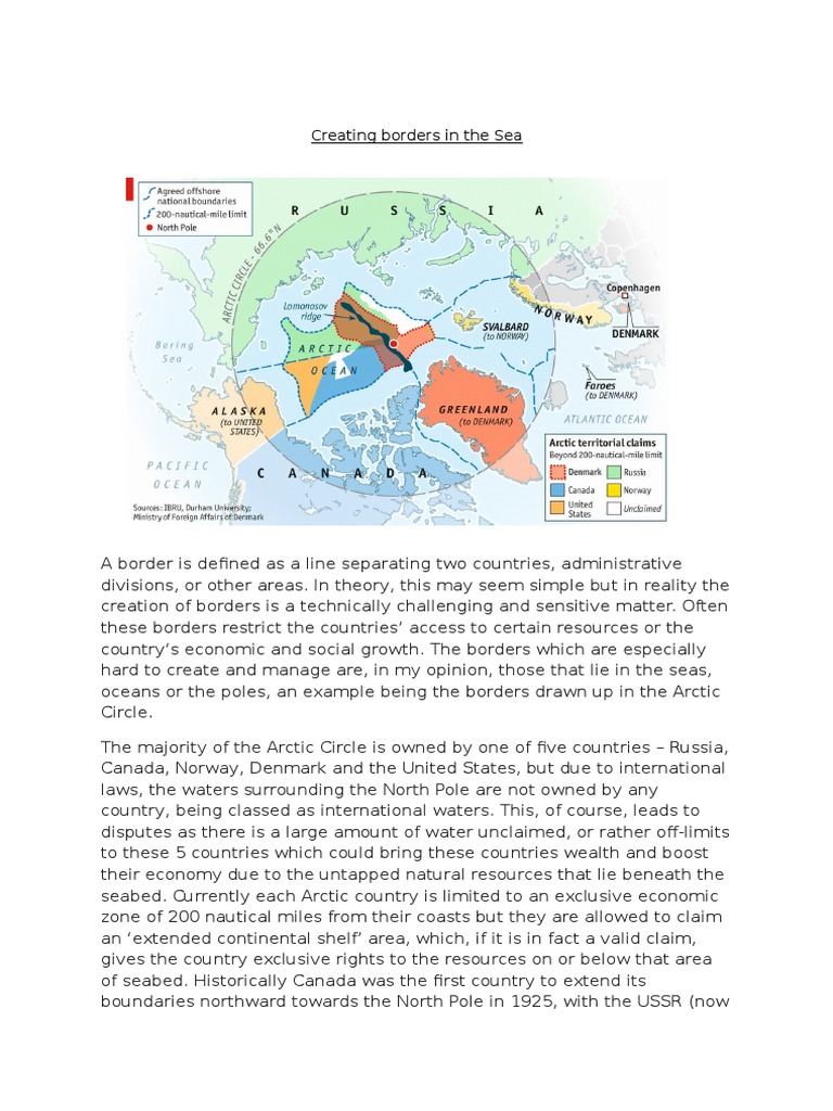 Creating Borders at Sea | PDF | Arctic | Earth Sciences