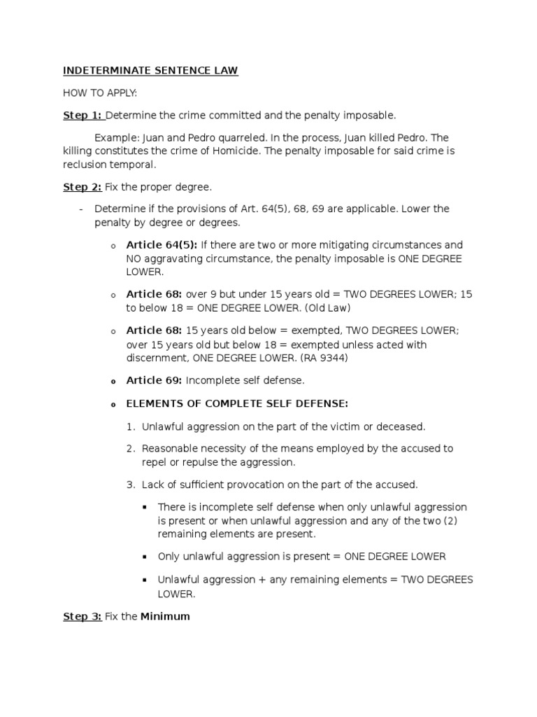 Application of Penalties | Download Free PDF | Sentence (Law) | Crime ...