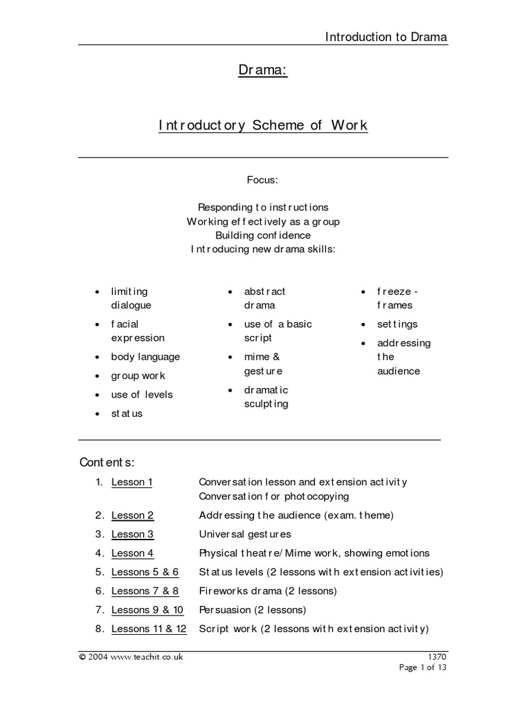 Introduction To Drama | PDF | Persuasion | Body Language