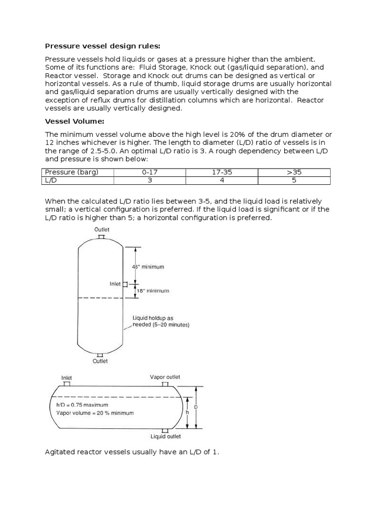 Pressure Vessel Design Rules | PDF | Pressure | Chemical Engineering