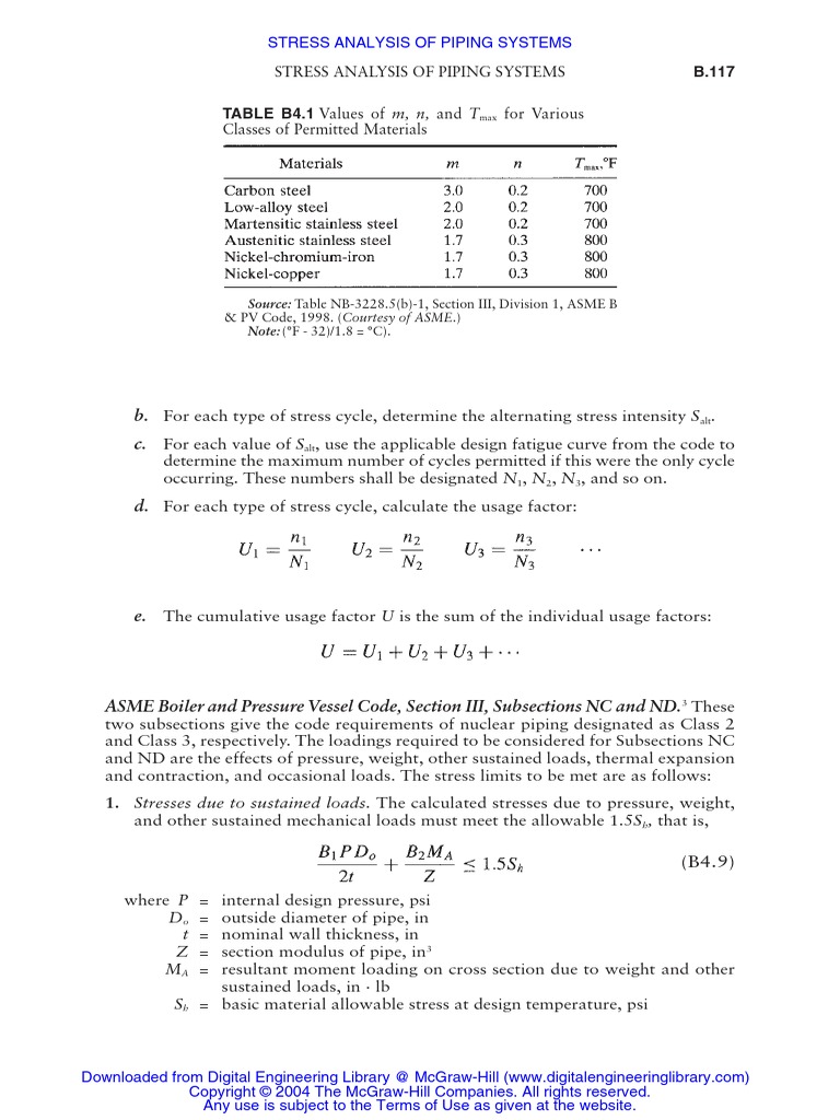 Stress Analysis of Piping Systems: & PV Code, 1998. (Courtesy of ASME ...
