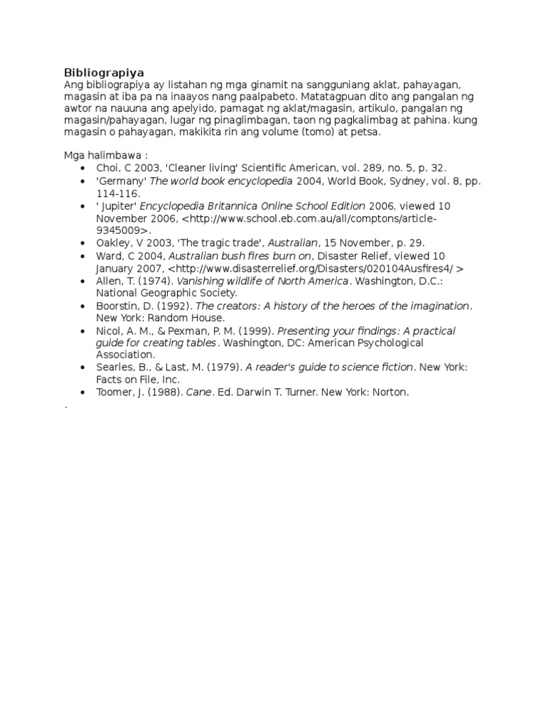 Bibliograpiya | PDF