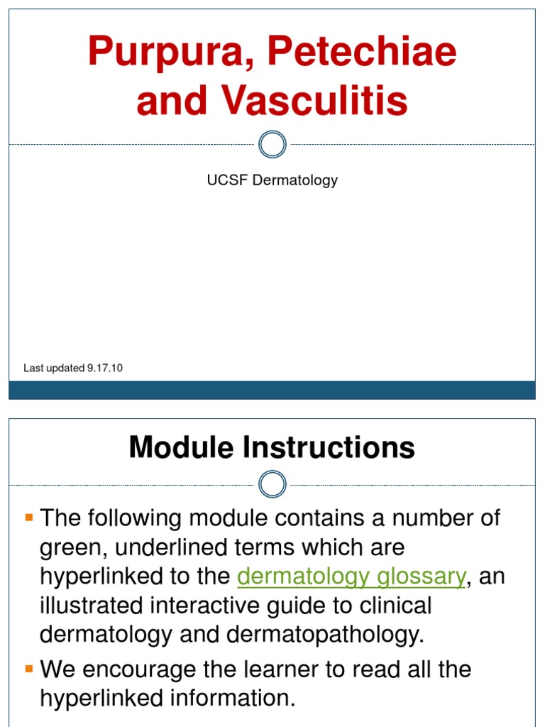 Petechia Purpura Vasculitis | Clinical Medicine | Medical Specialties