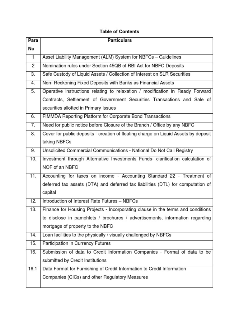RBI Guidelines for NBFC Operations | PDF | Securitization | Non Bank ...