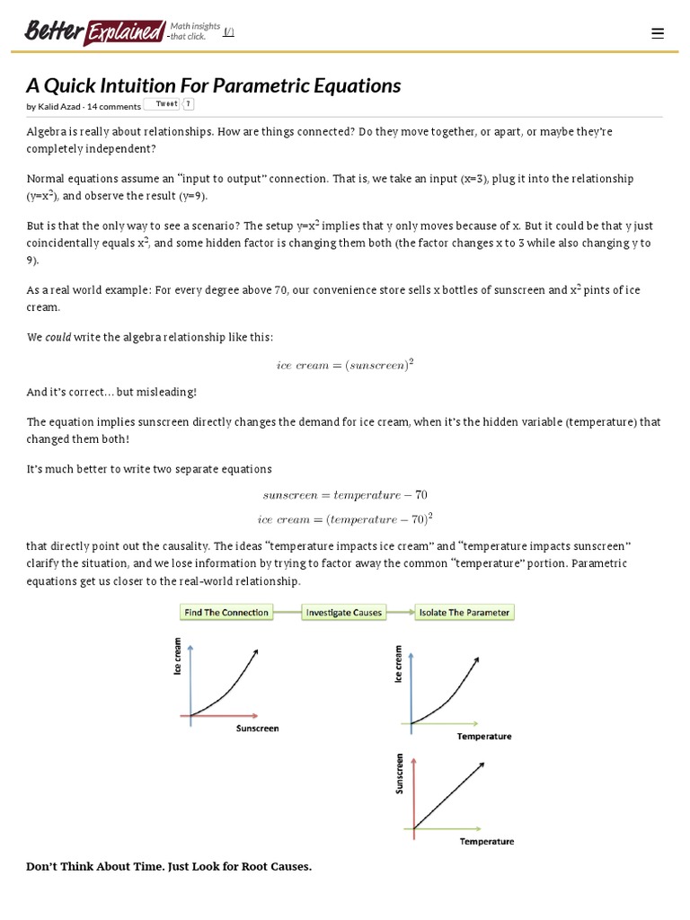 Intuitive Parametric Equations | PDF | Electrical Resistivity And ...